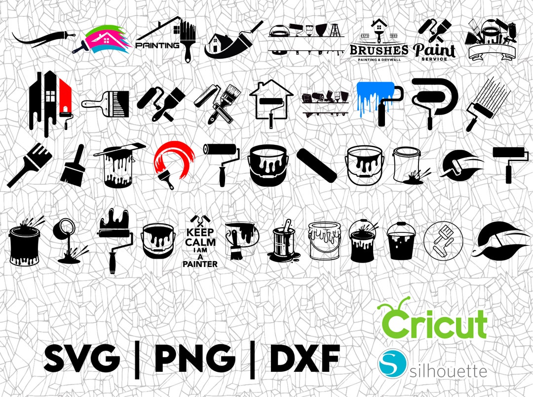 Painter SVG Design, PNG DXF, Great for T-shirts, Hats, Stickers, Decals ...