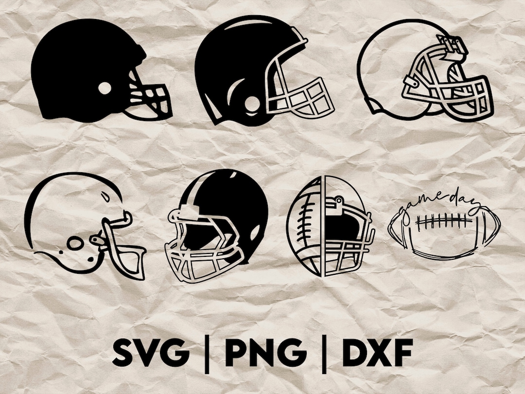 Football Helmet SVG Files, PNG DXF, Great for T-shirts, Hats, Stickers ...