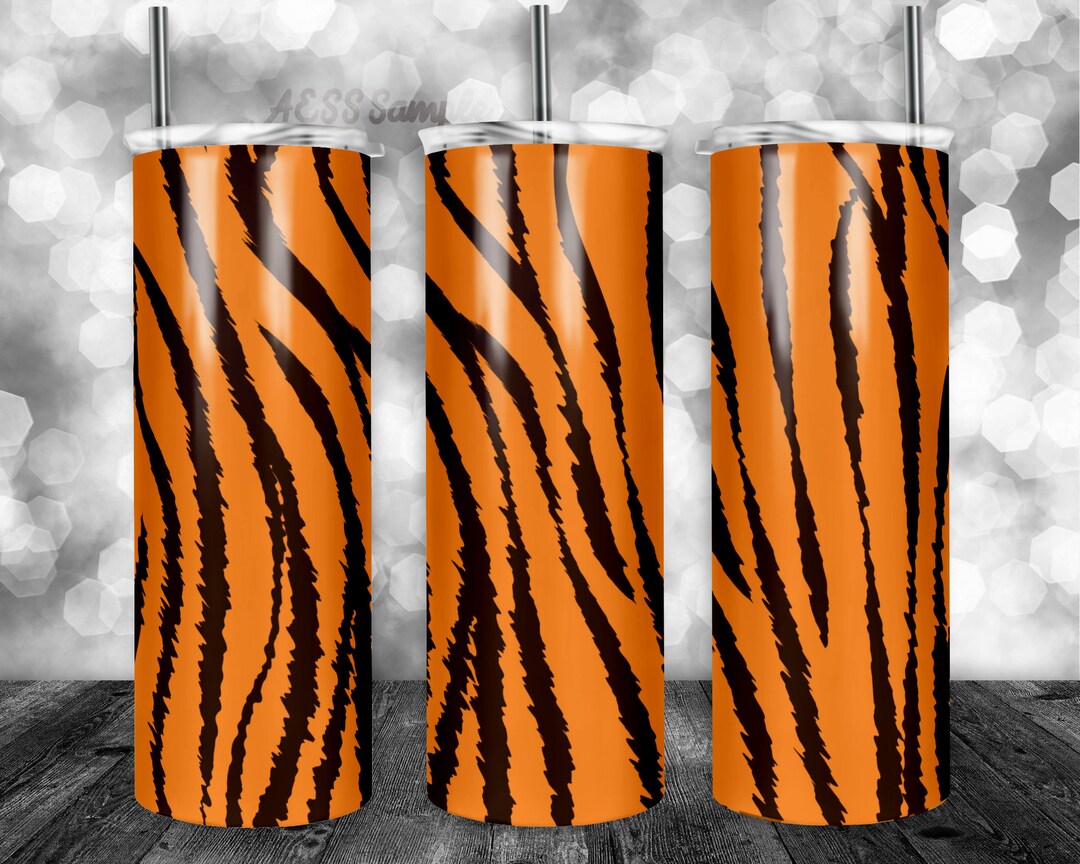 Tiger Pattern PNG Sublimation Design for 20oz Tumblers - Etsy