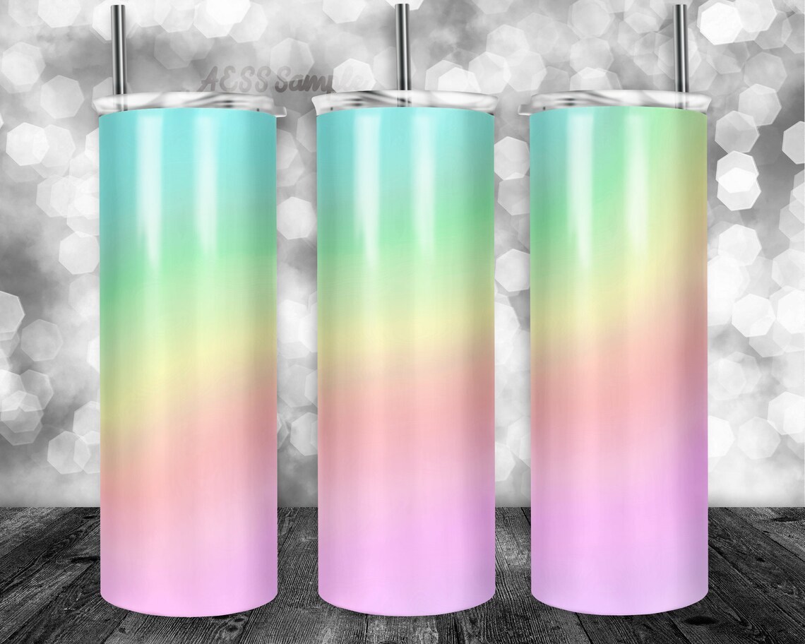 Rainbow Ombre Tumbler Design for 20oz Tumblers Tumbler Wrap - Etsy