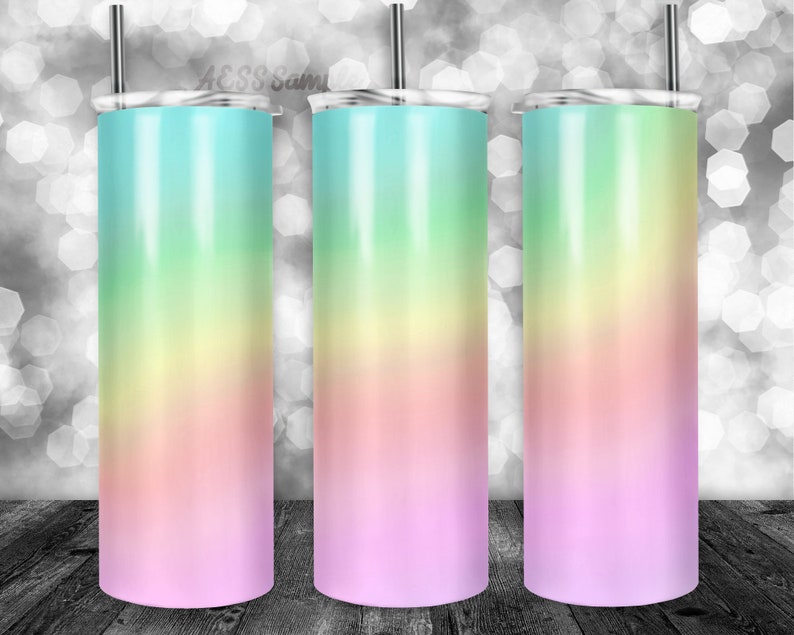 Rainbow Ombre Tumbler Design for 20oz Tumblers Tumbler Wrap - Etsy