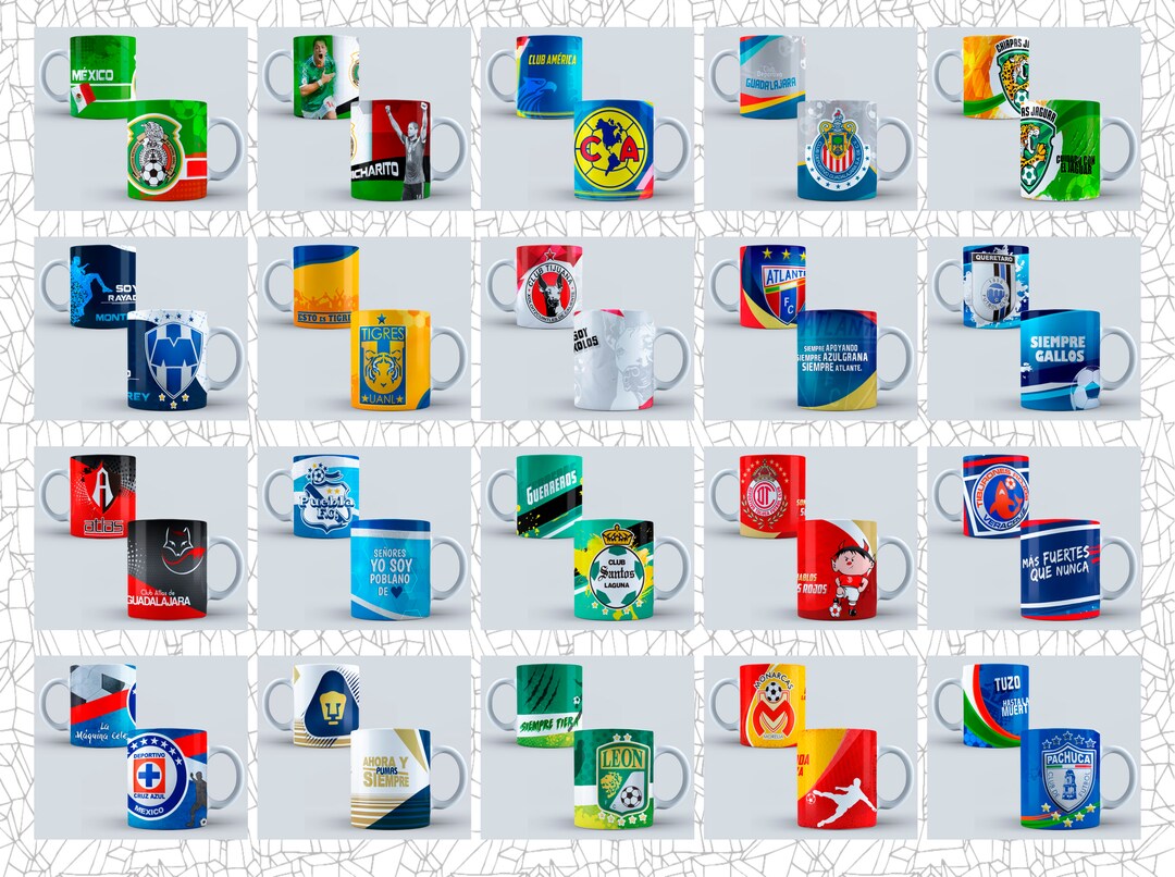 20 Soccer Inspired Mug Designs, Mug Wraps, 11oz Mugs, Sublimation ...