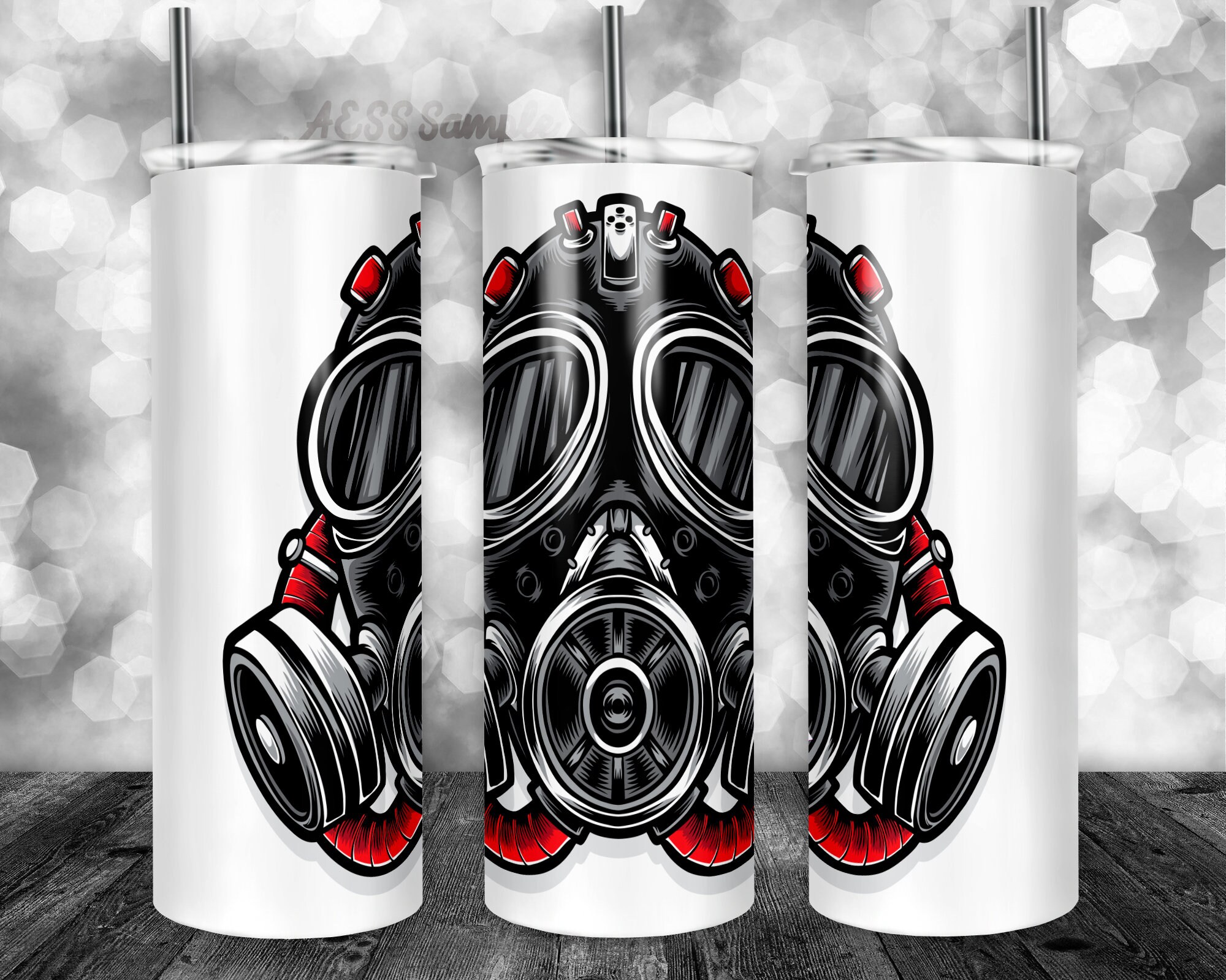Gas Mask Tumbler Design for 20oz Tumblers Tumbler Wrap - Etsy