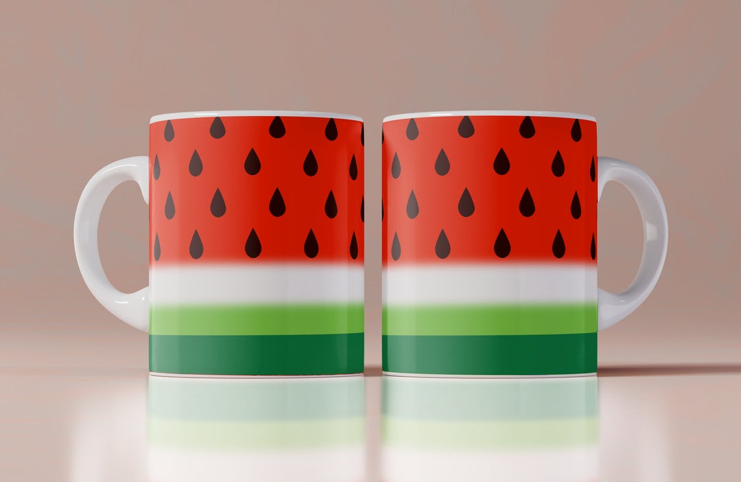Watermelon Mug Design, Mug Wraps, 11-15oz Mugs, Sublimation Designs ...
