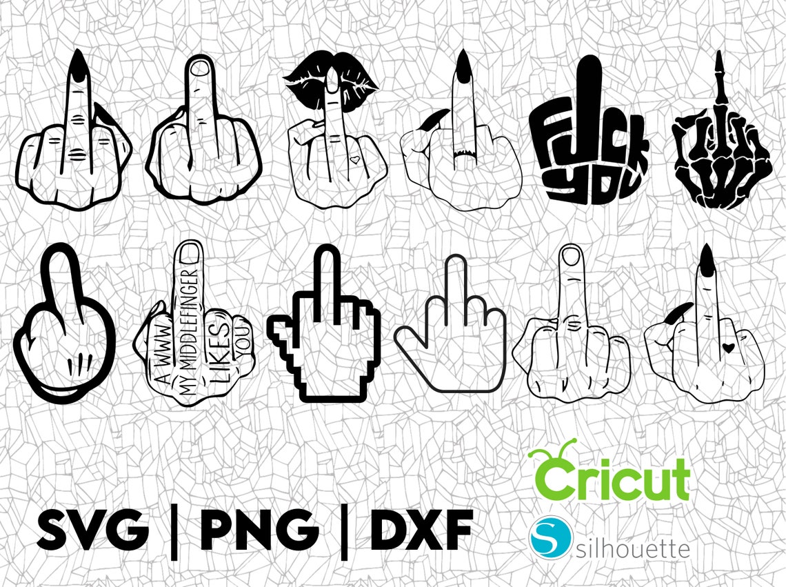 Middle Finger SVG Design PNG DXF Great for Tshirts Hats - Etsy