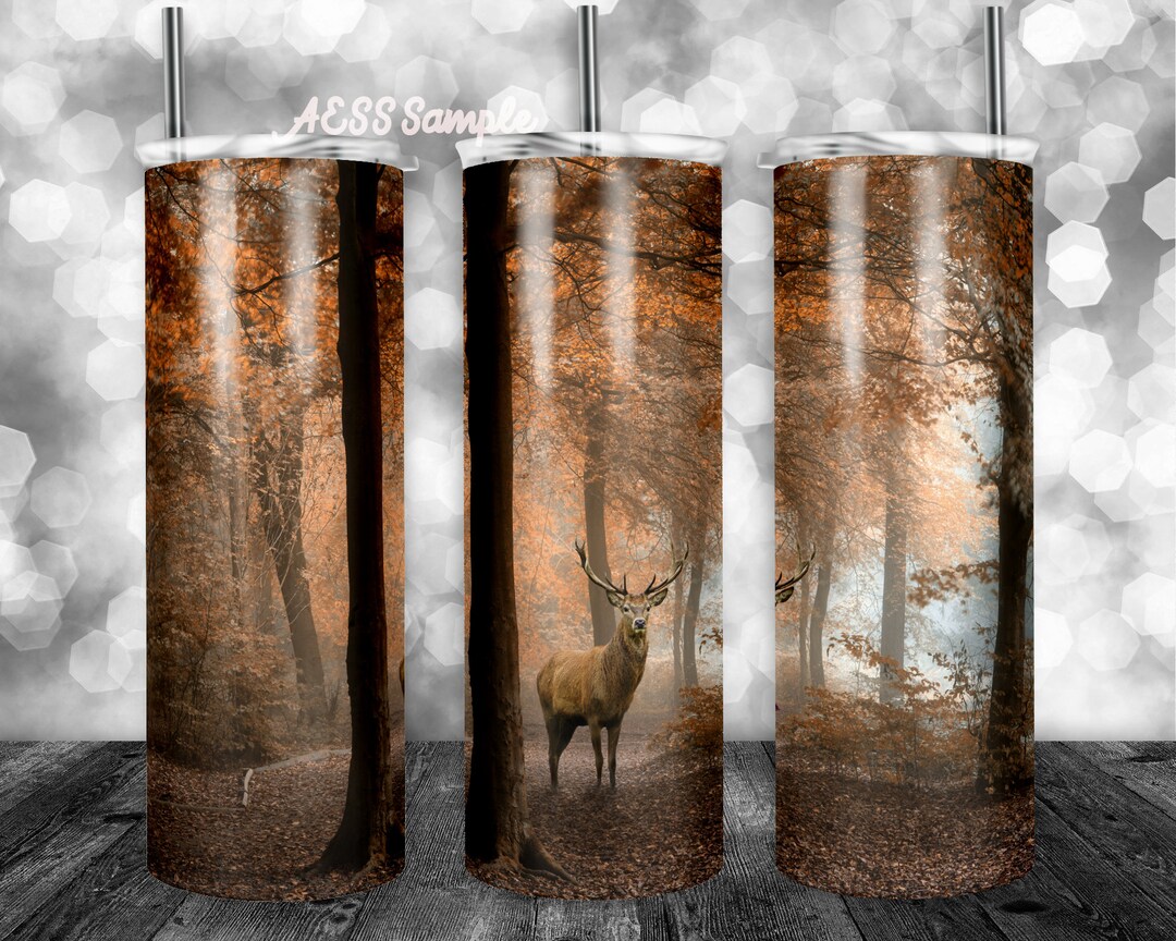 Deer Tumbler Design for 20oz Tumblers, Tumbler Wrap, Sublimation Design ...