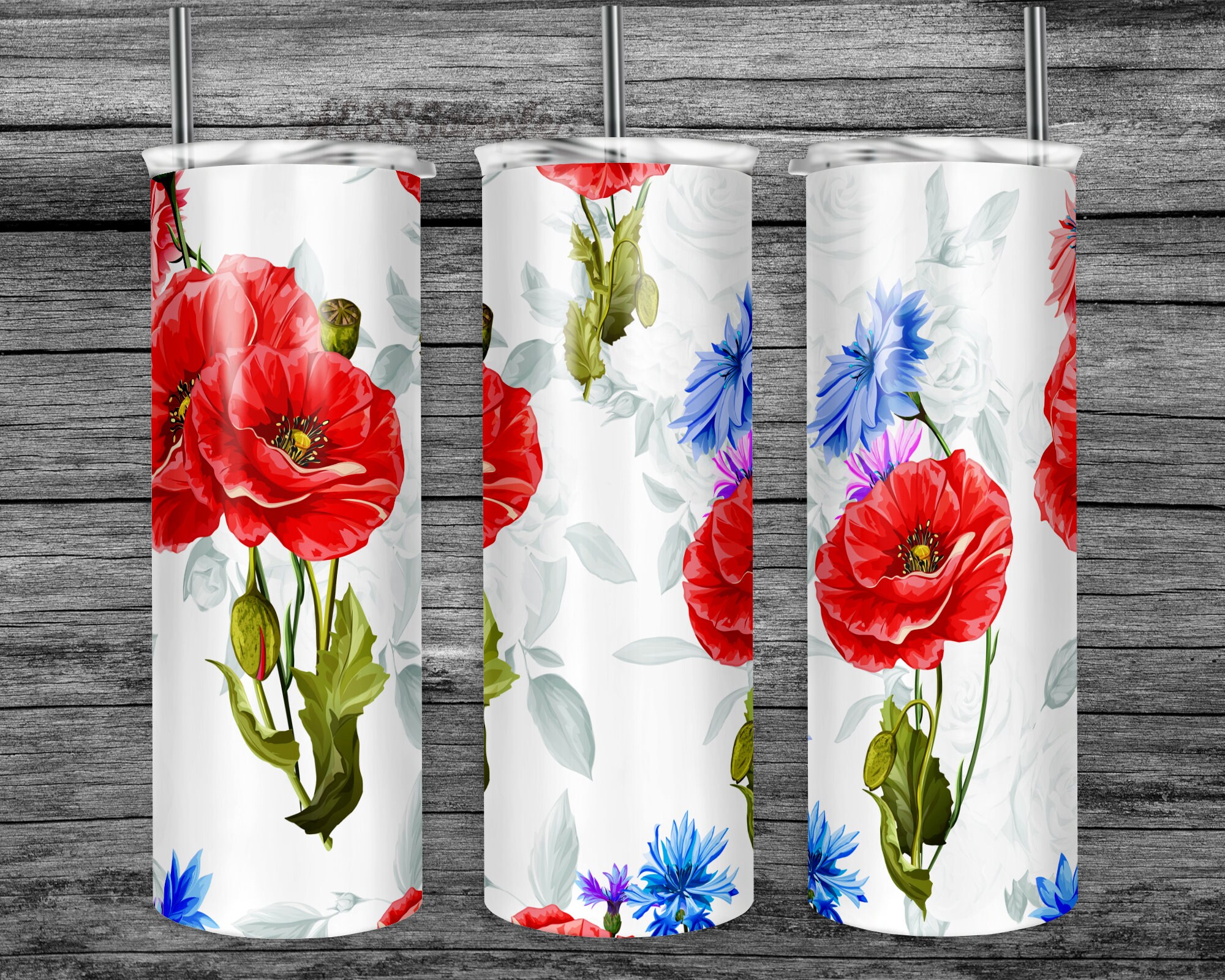 Diseño de vaso floral para vasos de 20 oz envoltura de vaso - Etsy México