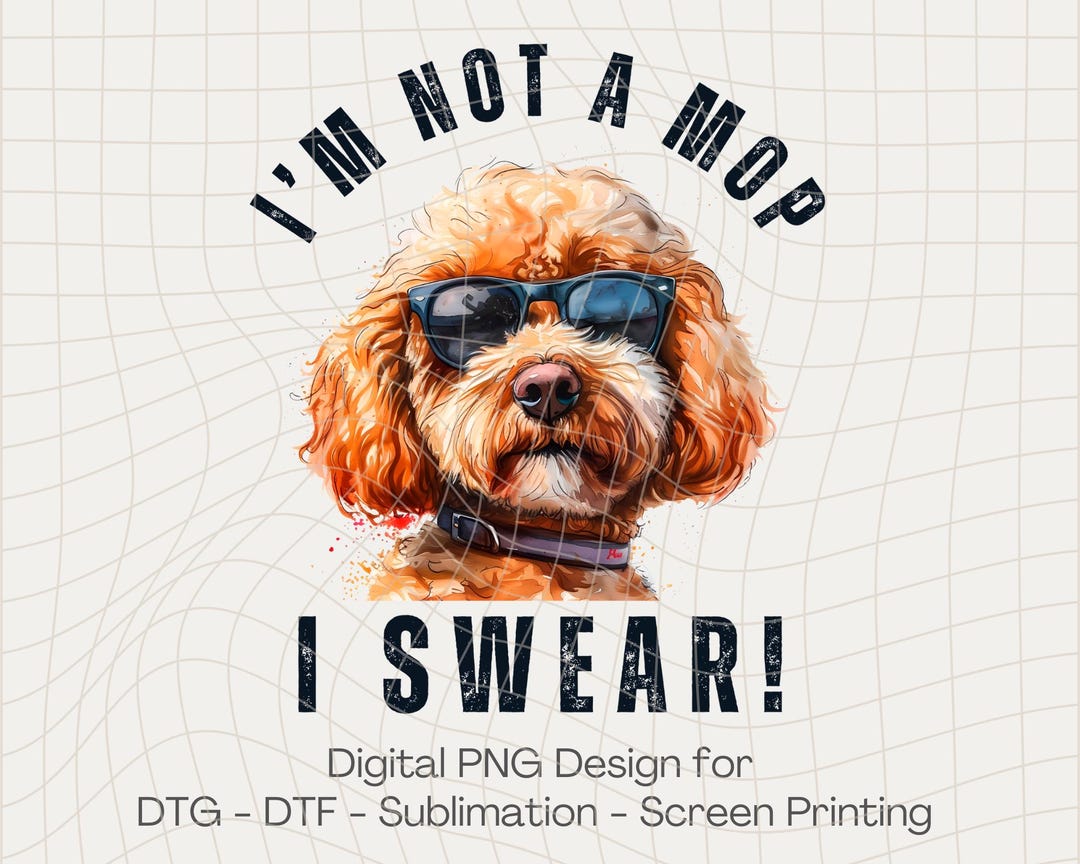 Digital PNG Design Golden Doodle, Dog Sublimation Graphic, Funny Animal ...