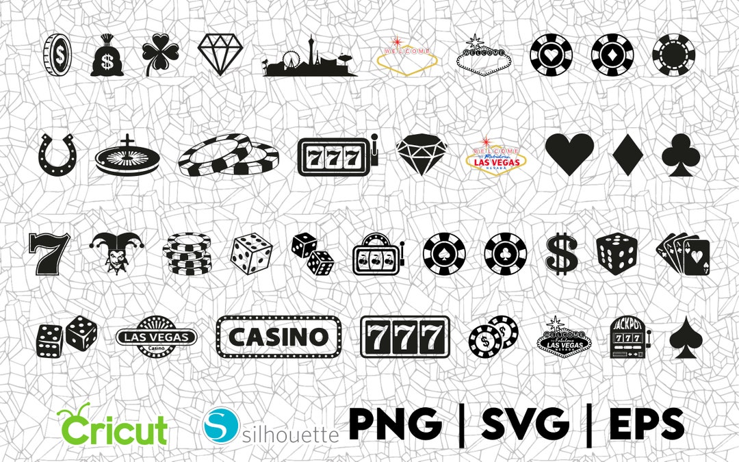 Casino SVG Files, PNG EPS, Great for T-shirts, Hats, Stickers, Decals ...