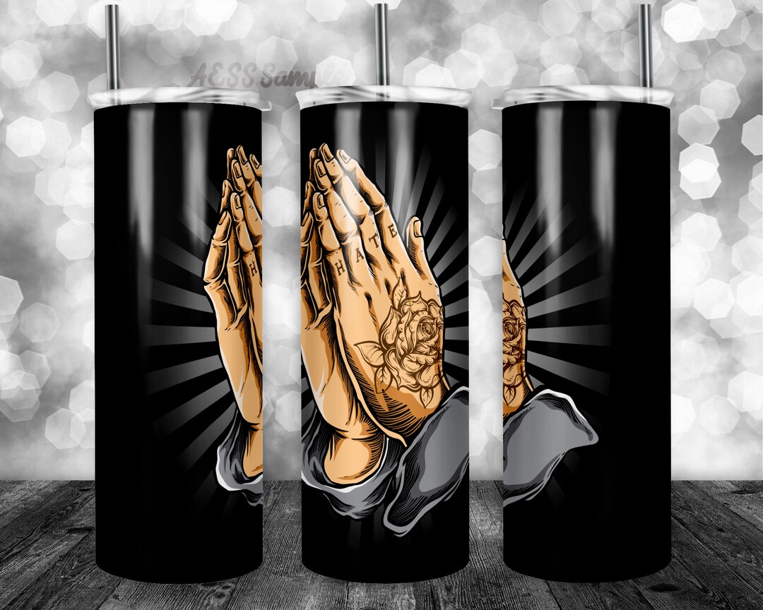 Praying Hands Tumbler Design for 20oz Tumblers, Tumbler Wrap ...
