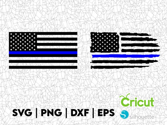 Thin Blue Line SVG Design PNG DXF Great for T-shirts Hats - Etsy