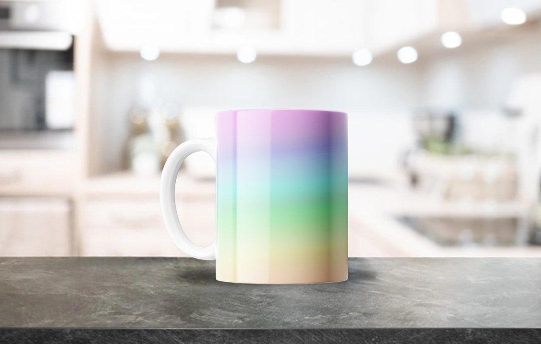 Rainbow Ombre Mug Design, Mug Wraps, 11oz Mugs, Sublimation Designs ...