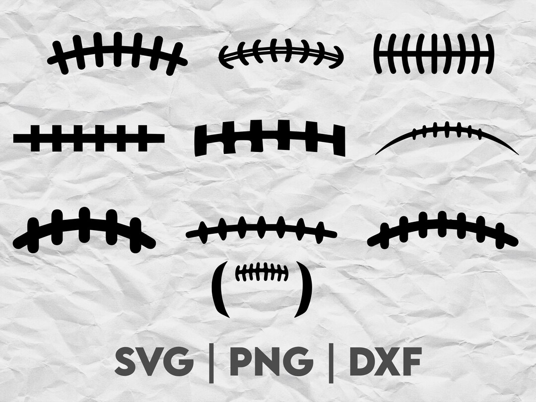 Football Laces SVG Files, PNG DXF, Great for T-shirts, Hats, Stickers ...