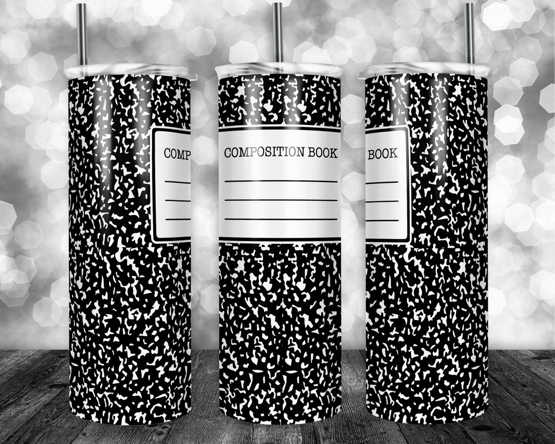 Composition Book Tumbler Design for 20oz Tumblers, Tumbler Wrap ...