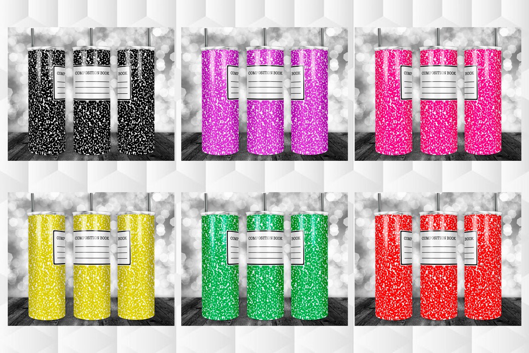 Notebook Tumbler Design Bundle 20oz Tumbler, Tumbler Wrap, Sublimation ...