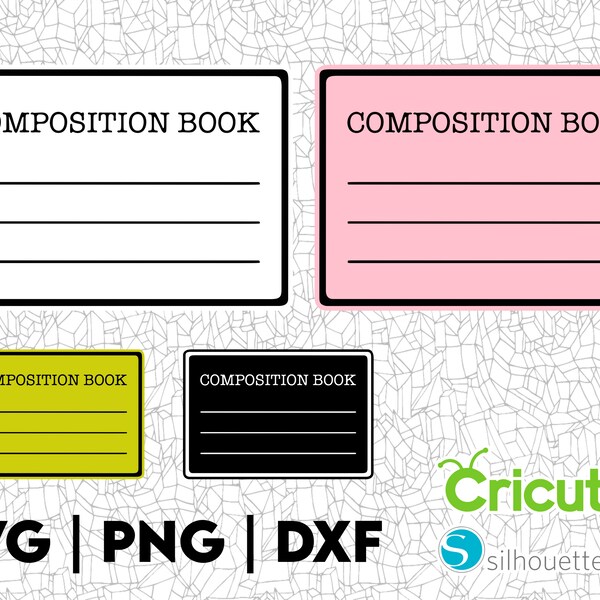 Composition Label Svg - Etsy