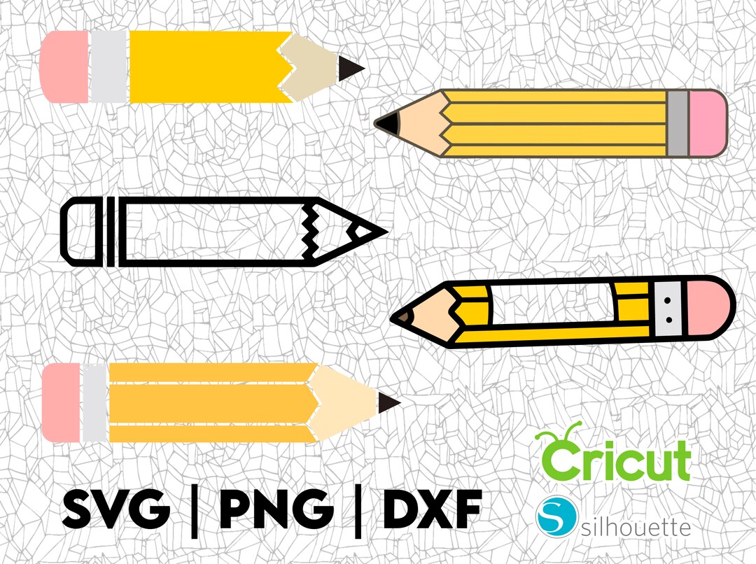 Pencil SVG Design, Pencil PNG, Teacher Design, Kids SVG File, Cricut ...