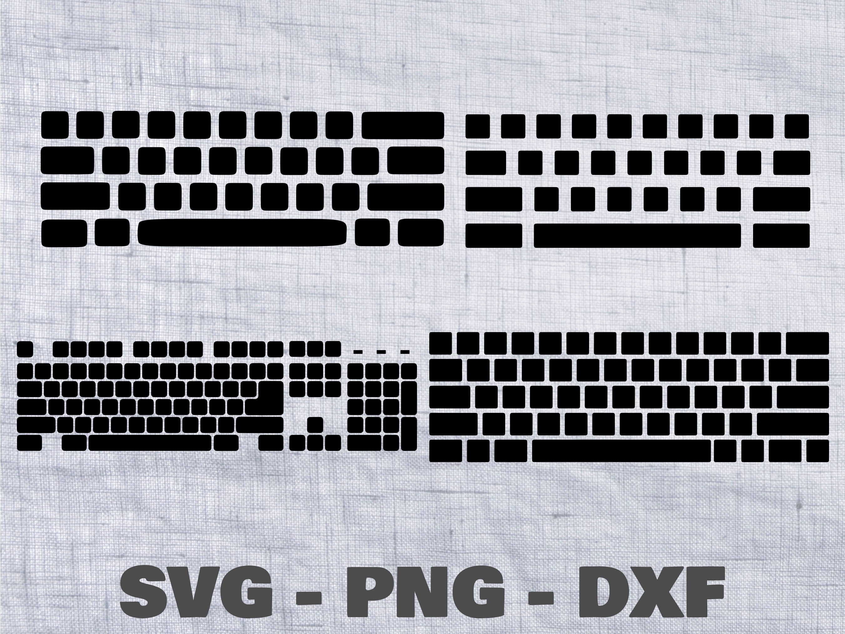 Keyboard SVG Design PNG DXF Great for T-shirts Hats - Etsy