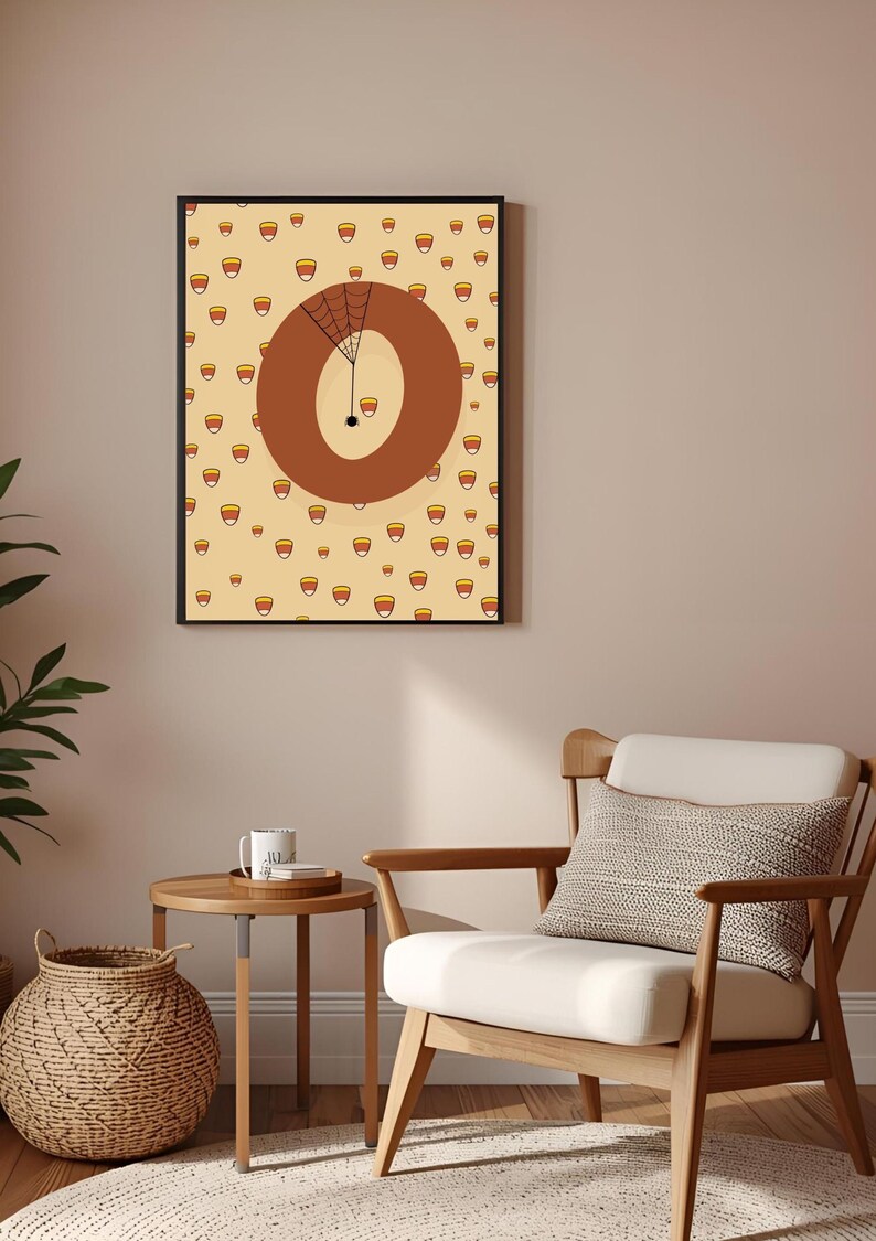 Candy Corn Spider Halloween Art: Fall Home Decor (digital Download) - Etsy