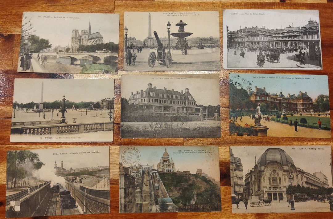 Vintage Post Cards of Paris Early 1900s - Etsy