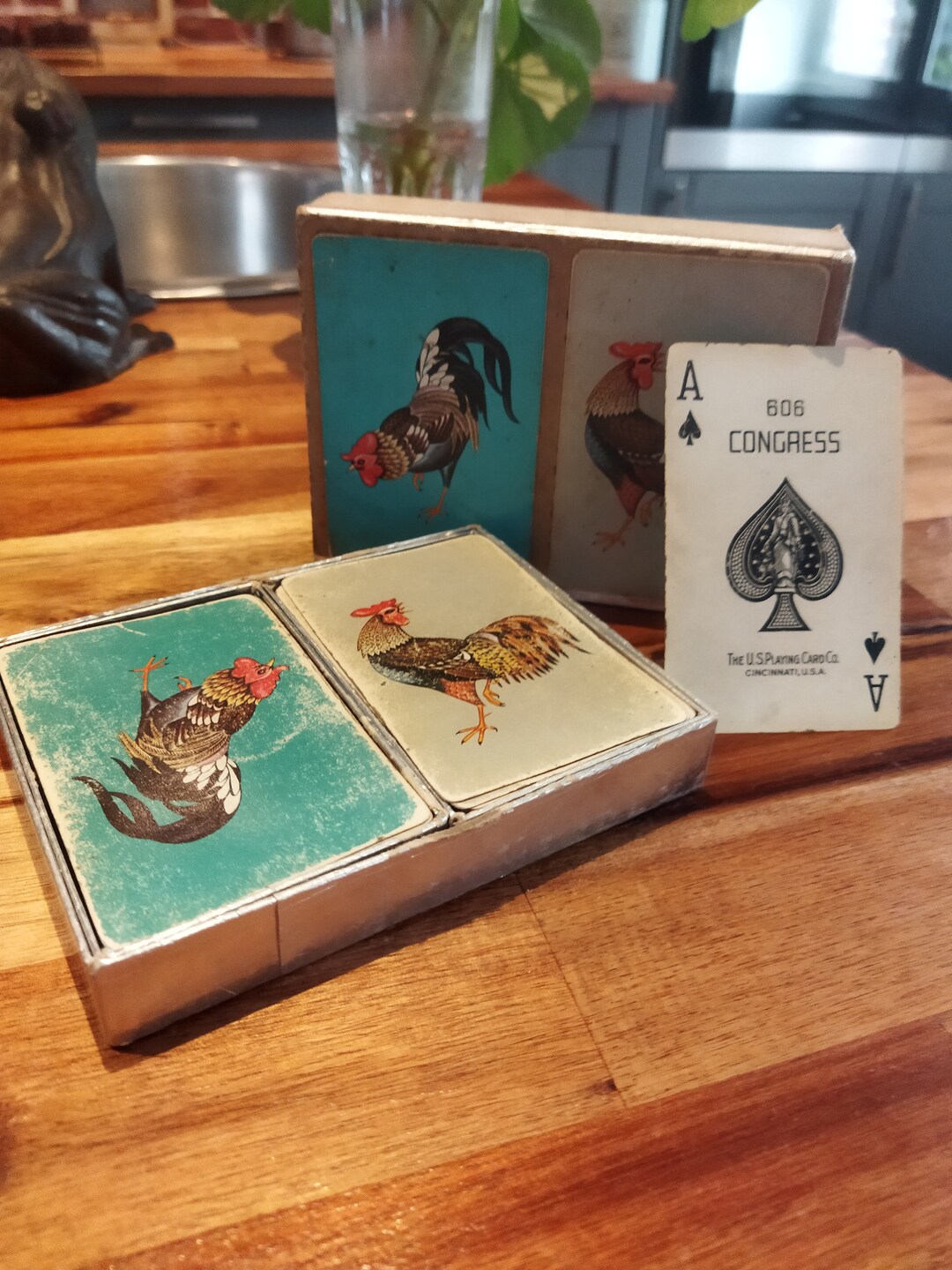Vintage Playing Cards Congress Rooster 2 Decks - Etsy