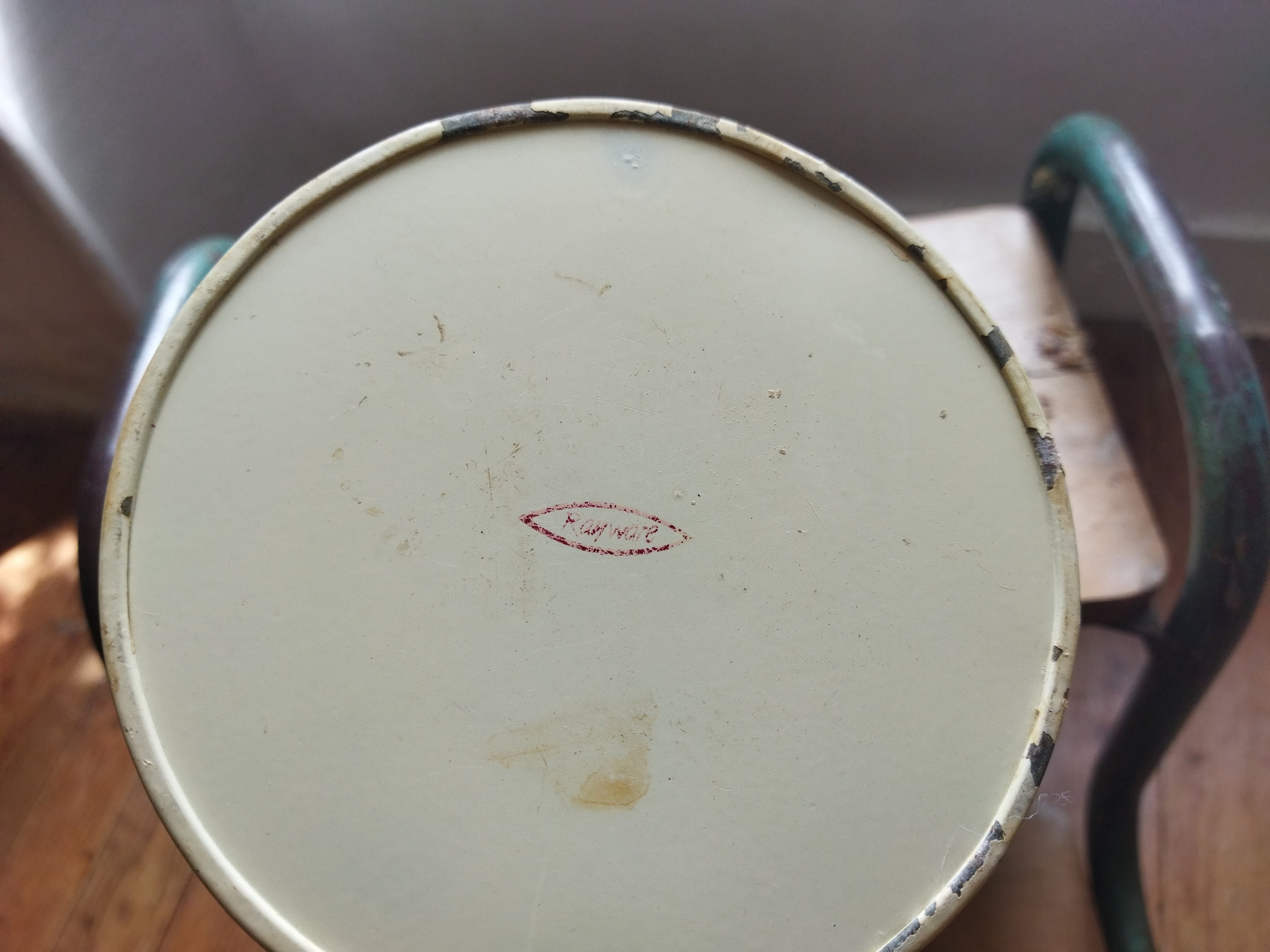 Vintage Cookie Tin Red and Cream - Etsy