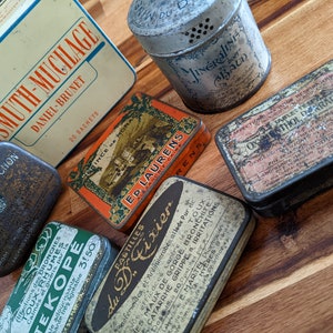 Vintage French Tin Boxes - Etsy