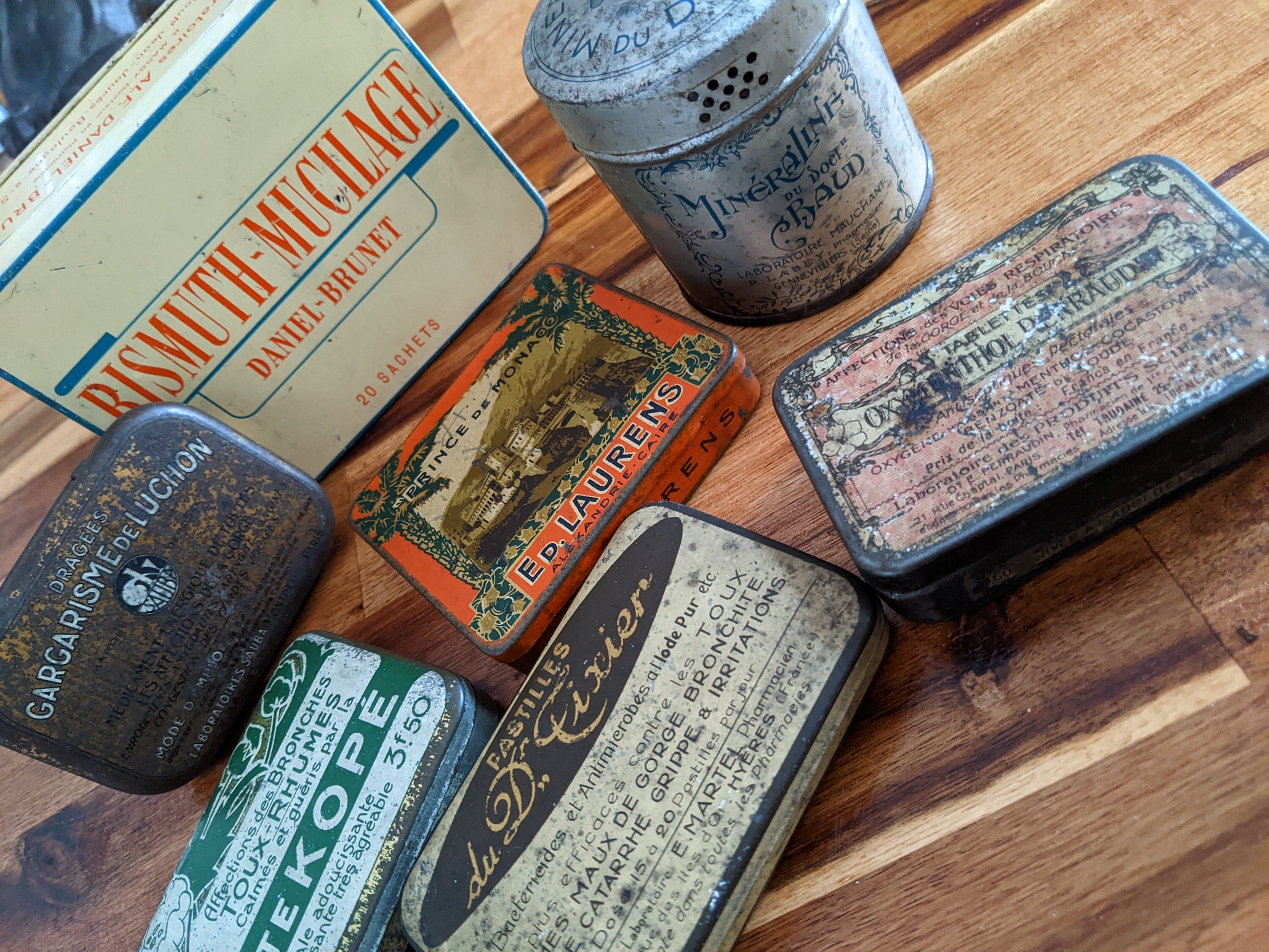 Vintage French Tin Boxes - Etsy
