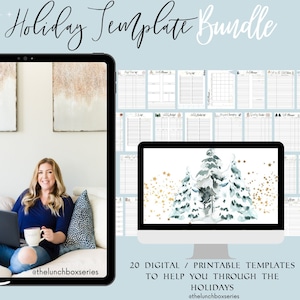 Holiday Template Bundle Digital Download Product | Printable or Digital ...