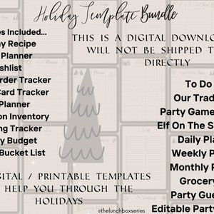 Holiday Template Bundle Digital Download Product | Printable or Digital ...
