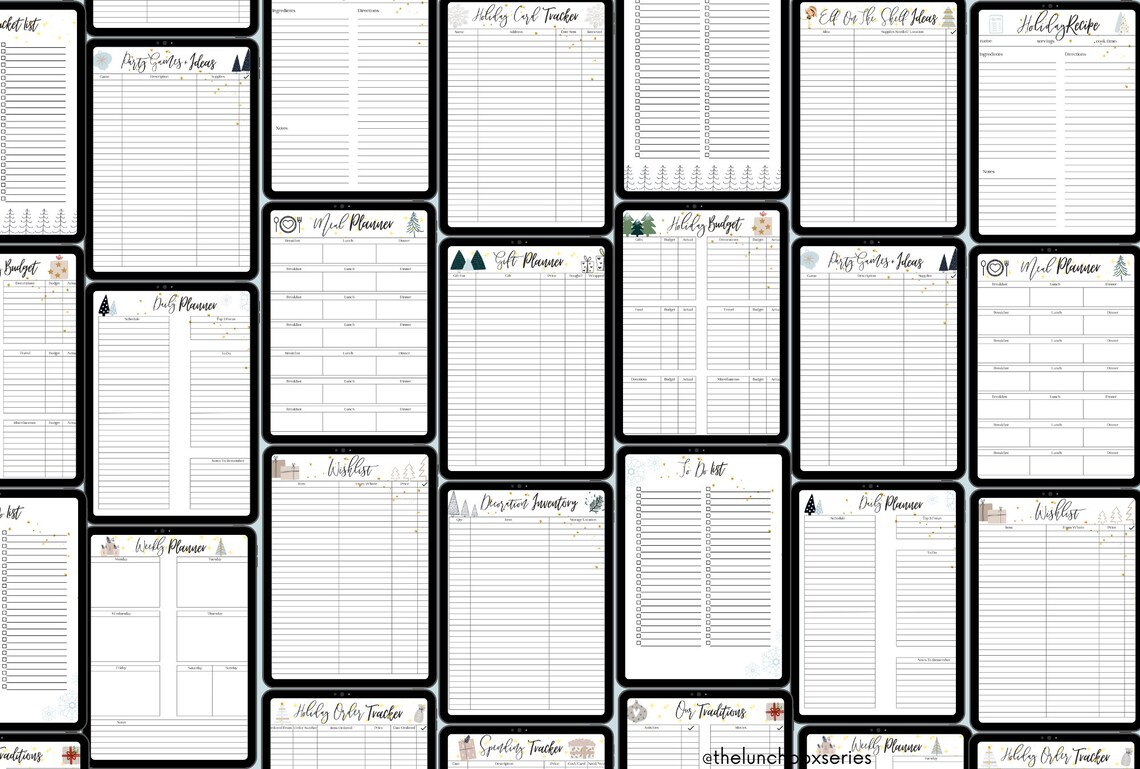 Holiday Template Bundle Digital Download Product | Printable or Digital ...