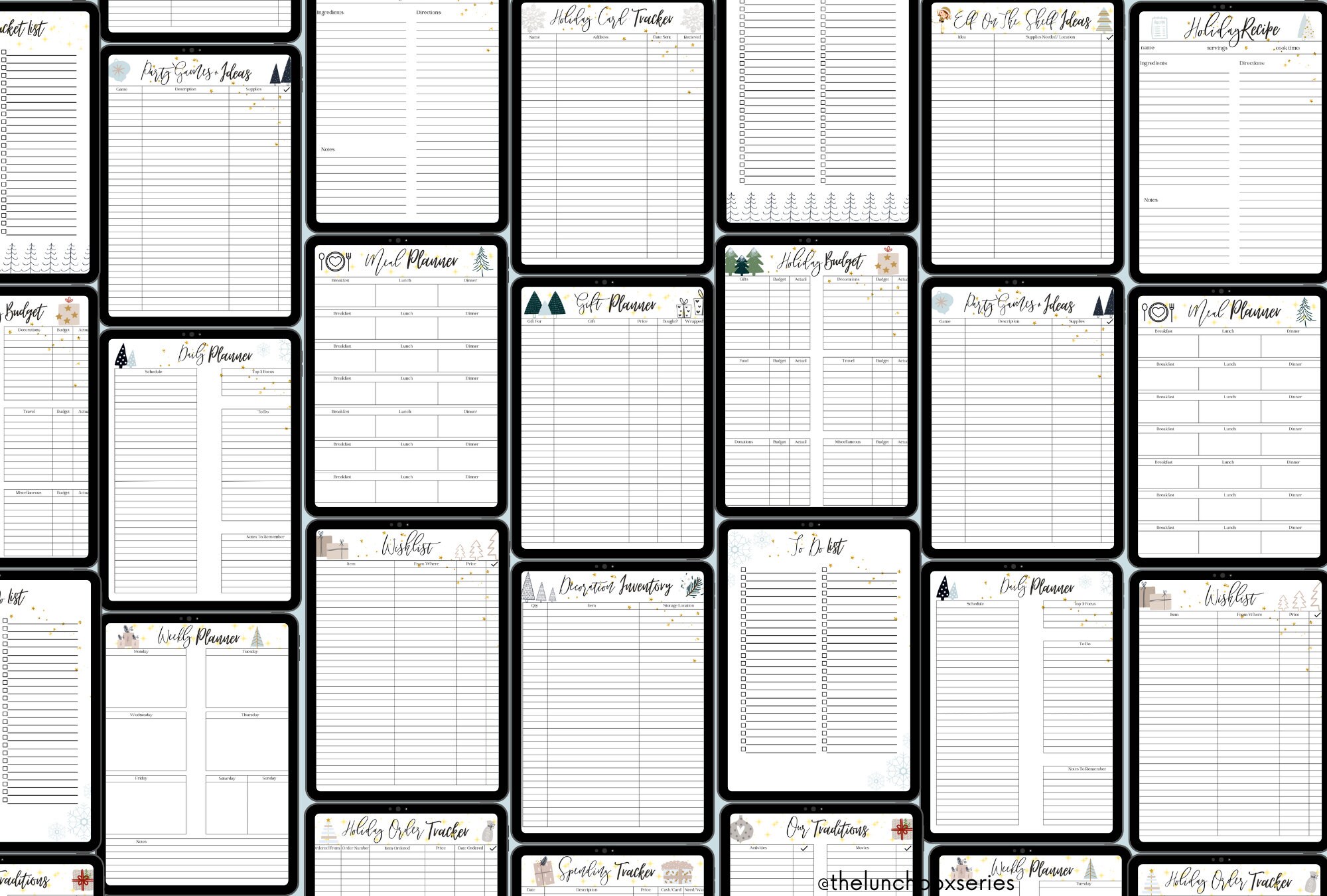 Holiday Template Bundle Digital Download Product | Printable or Digital ...