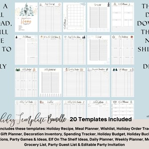 Holiday Template Bundle Digital Download Product | Printable or Digital ...