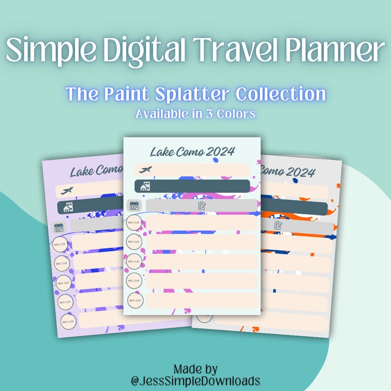 Editable Digital Travel Planner Template | Trip Itinerary Planner ...