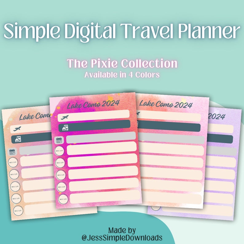 Editable Digital Travel Planner Template Trip Itinerary Planner Canva Vacation Planner Holiday ...