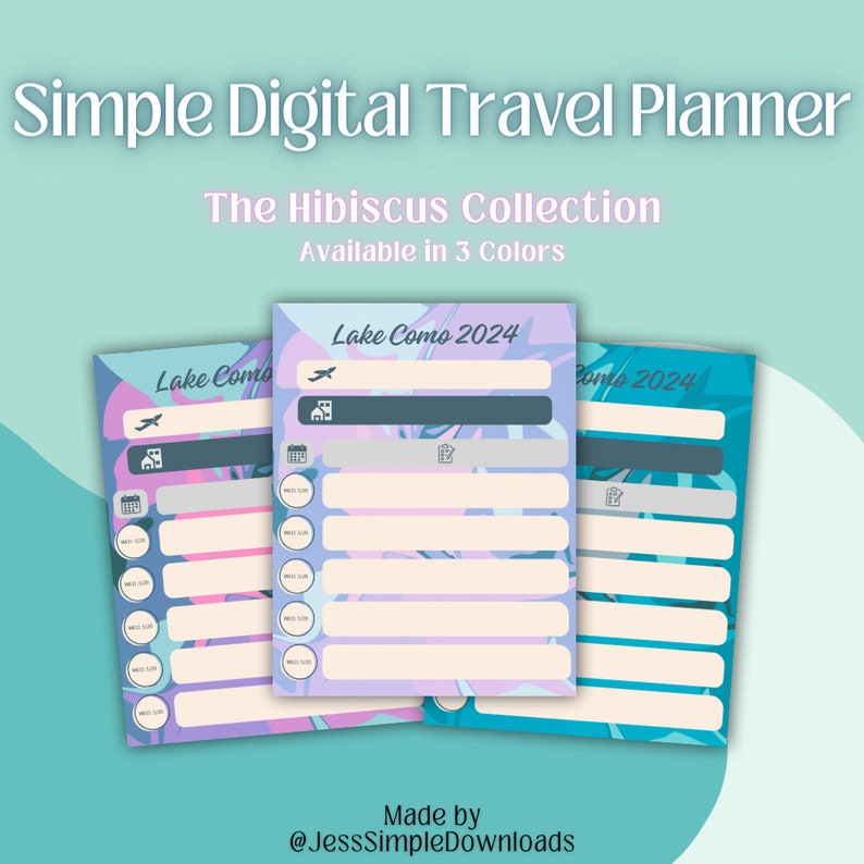 Editable Digital Travel Planner Template | Trip Itinerary Planner | Canva Vacation Planner ...