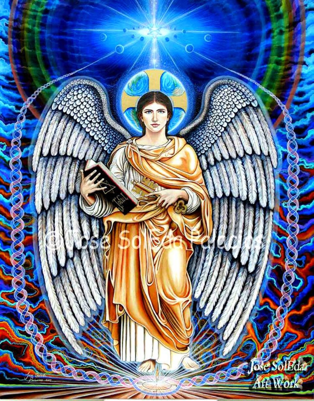 Arcangel Jofiel Print on Canvas 27.94x35.56 Cm - Etsy