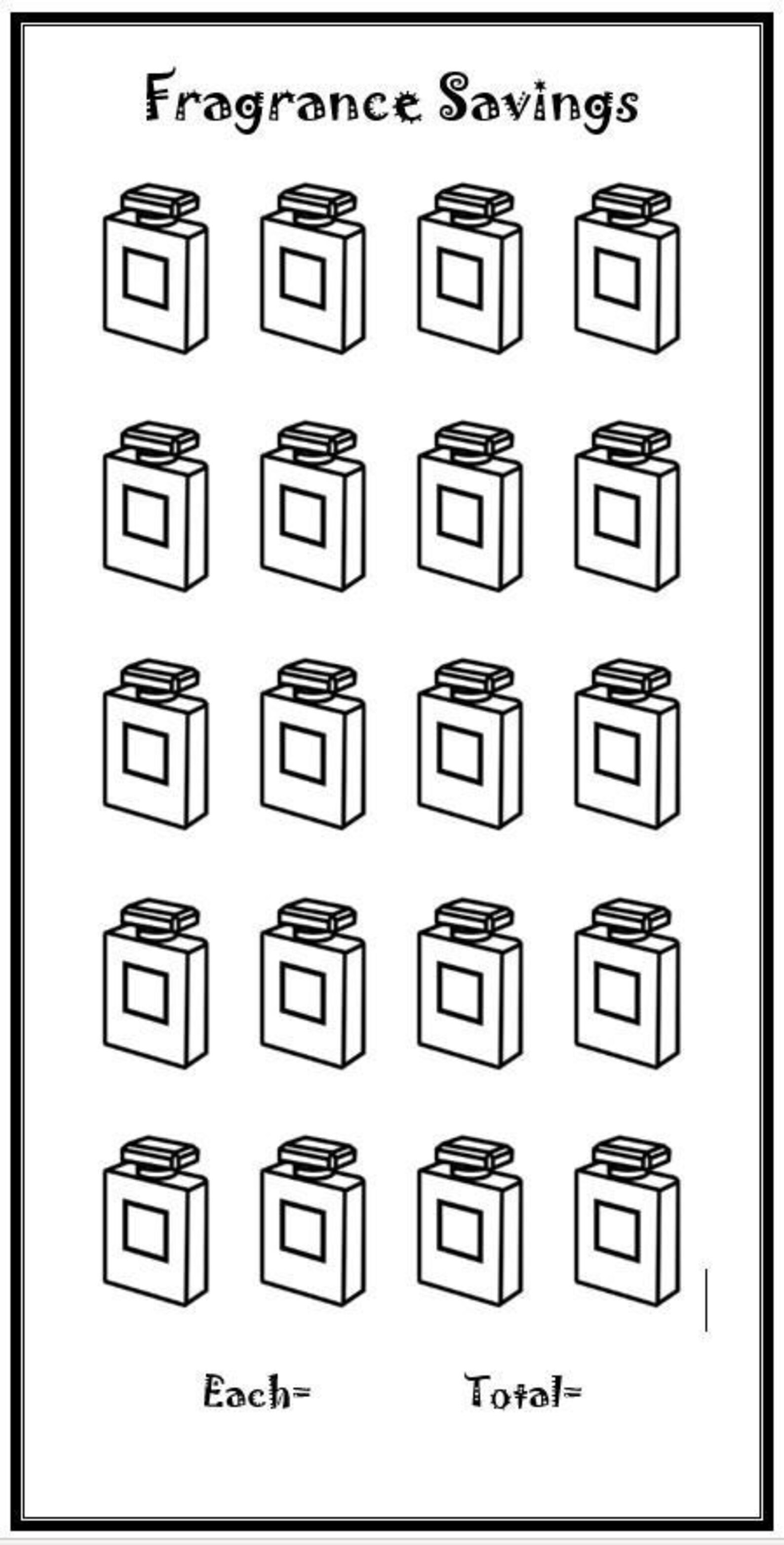 Fragrance Savings Challenge, Perfume Savings, Money Savings Challenge ...