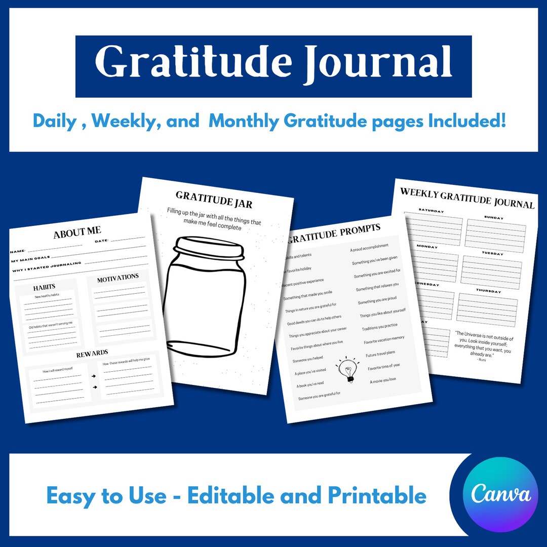 Simple Gratitude Journal Journaling Manifestation Journal - Etsy