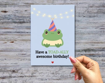 Frog Pun Birthday Card - Etsy
