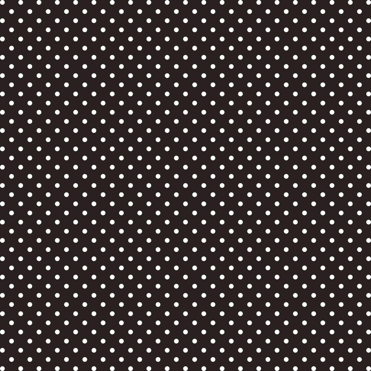 Mini White Polka Dots on Black Backgroundmellow Barnyard - Etsy