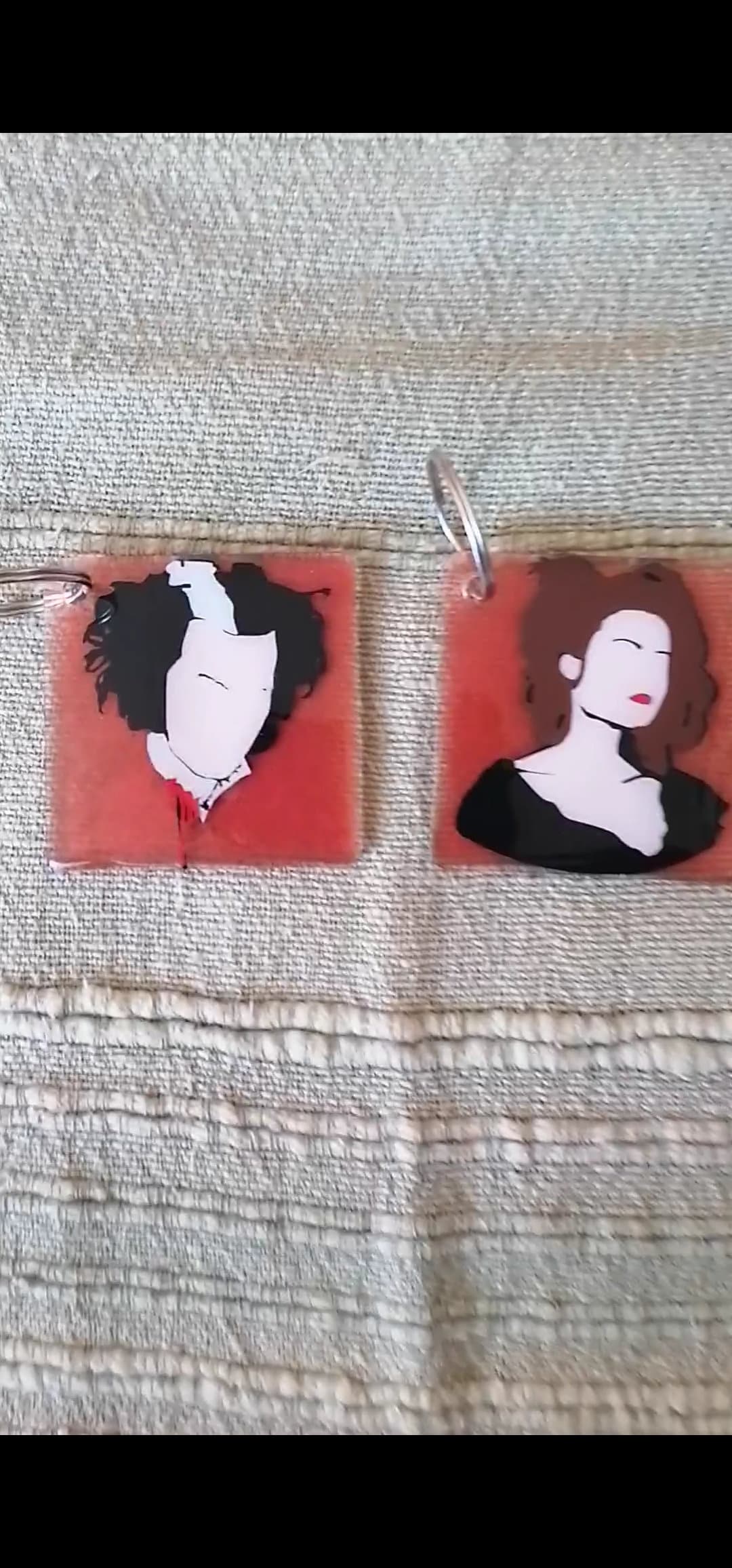 Tim Burton's Sweeney Todd and Mrs. Lovett Keychains With UV Resin ...