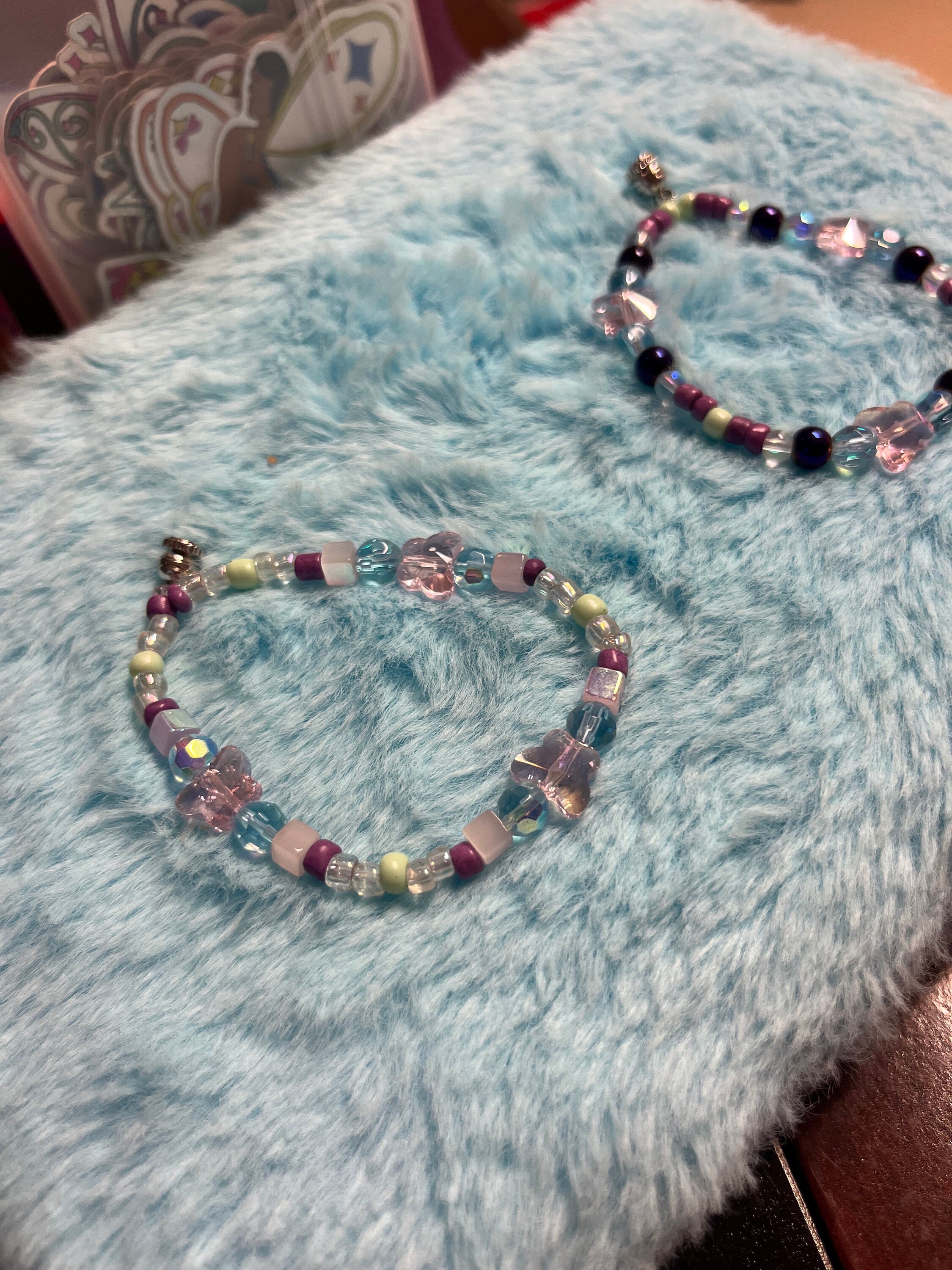 Butterfly Crystal B2B Festie Bestie Rave Bae Magnetic Kandi Bracelet ...