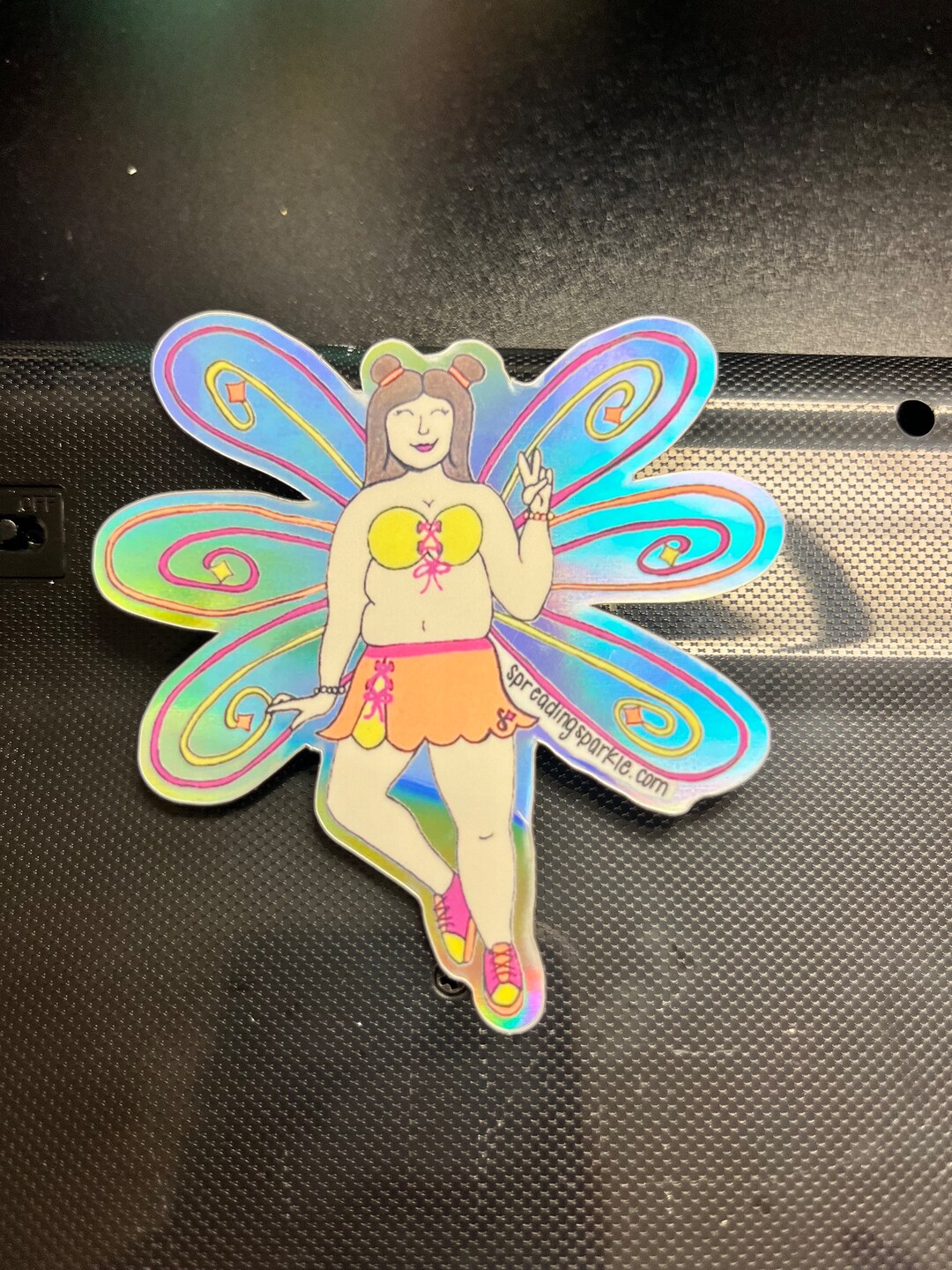Curvy Space Buns Rave Fairy Holographic Sticker Perfect for - Etsy