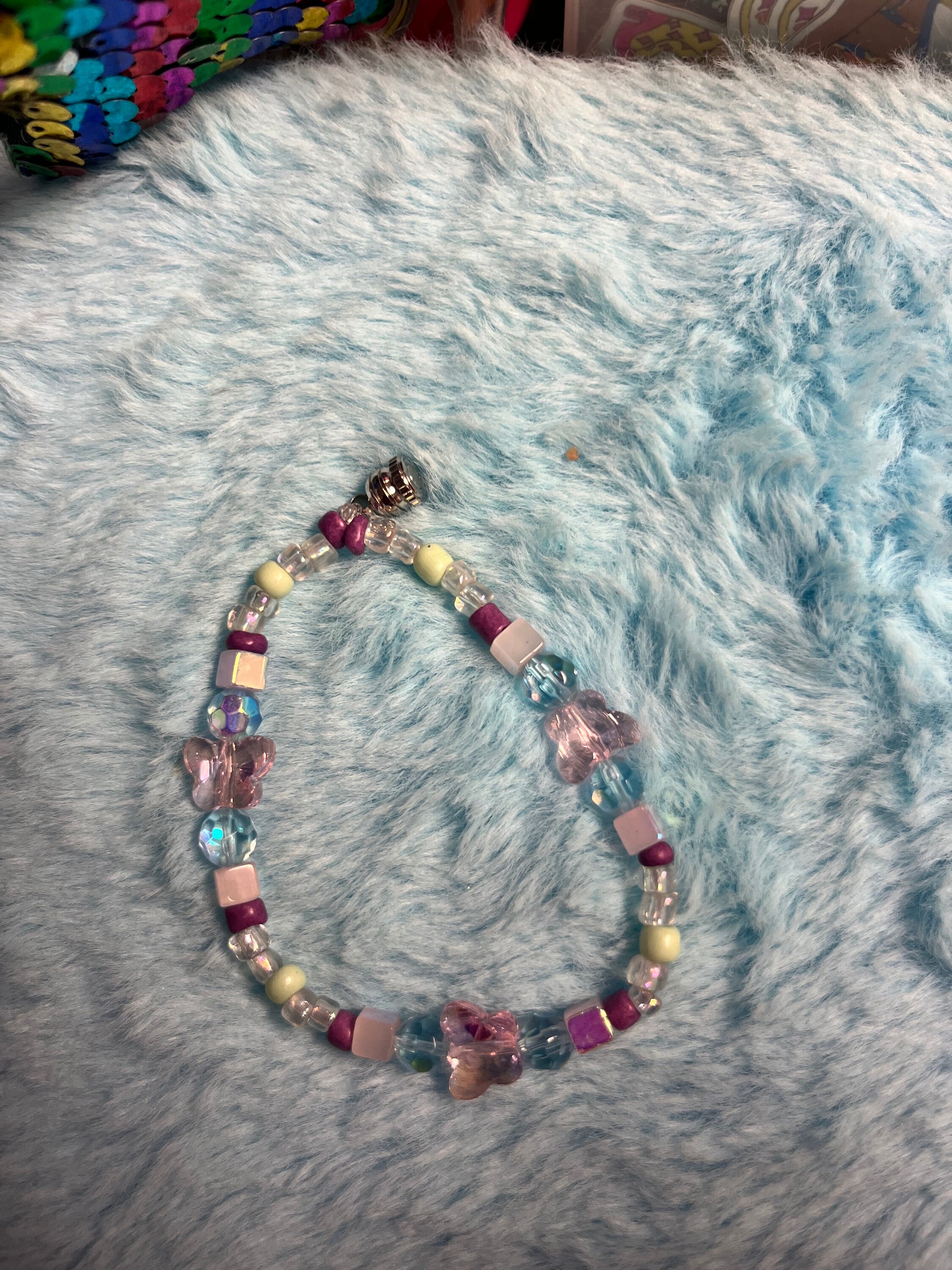 Butterfly Crystal B2B Festie Bestie Rave Bae Magnetic Kandi Bracelet ...