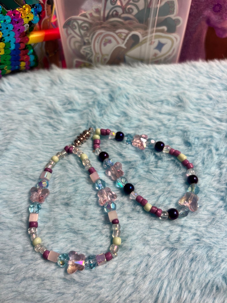 Butterfly Crystal B2B Festie Bestie Rave Bae Magnetic Kandi Bracelet ...