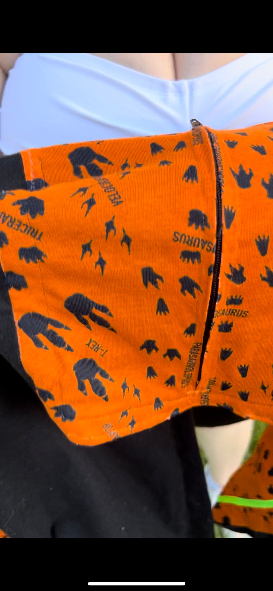 Dinosaur Track Print Handmade Festival Rave Wing Pashmina With Stash ...