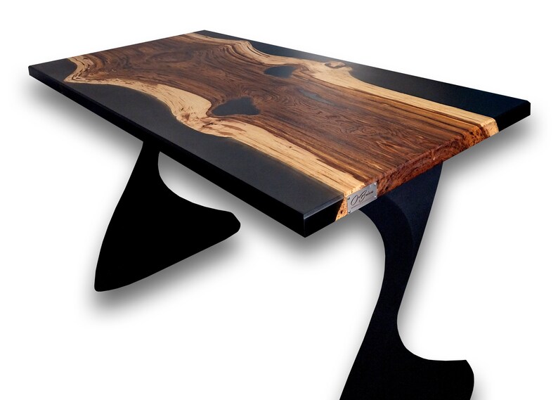 Epoxy Desk Custom Desk Dining Room Table Live Edge Table - Etsy