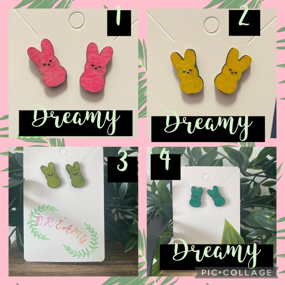 Wood Peep Earrings hypoallergenic Earring - Etsy