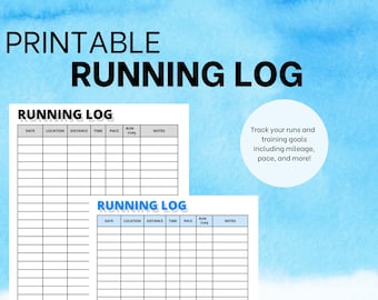 Runner's Monthly Calendar | Printable Running Planner | Printable ...